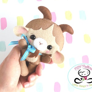 Baby Goat-pdf Pattern-felt Goat-diy Project-farm Animals-nursery Decor ...