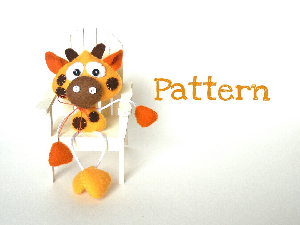 Skinny Giraffe-pdf Sewing Pattern-cute Giraffe Toy-diy-handmade Plush ...