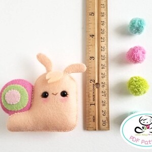 Garden Snail-pdf Sewing Pattern-diy-felt Snail-toy Pattern-cute Snail ...