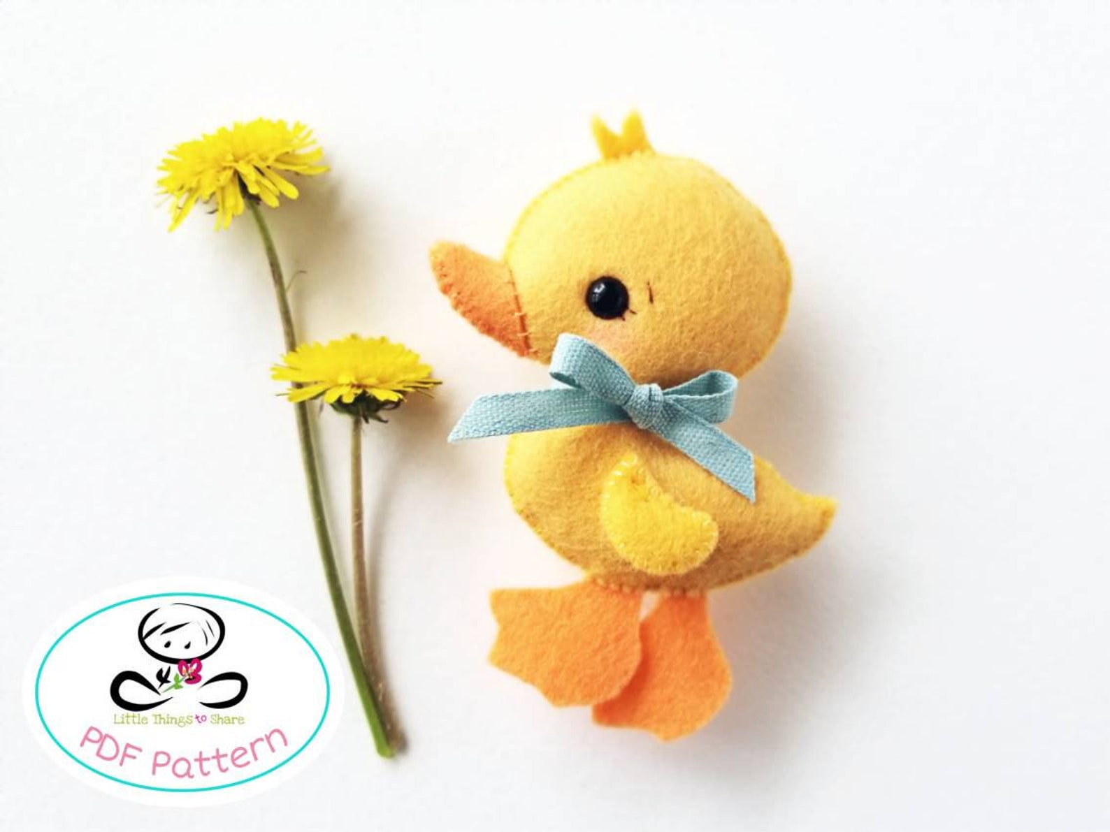 Paty the Duckling-pdf Sewing Pattern-diy-felt Duck-toy - Etsy