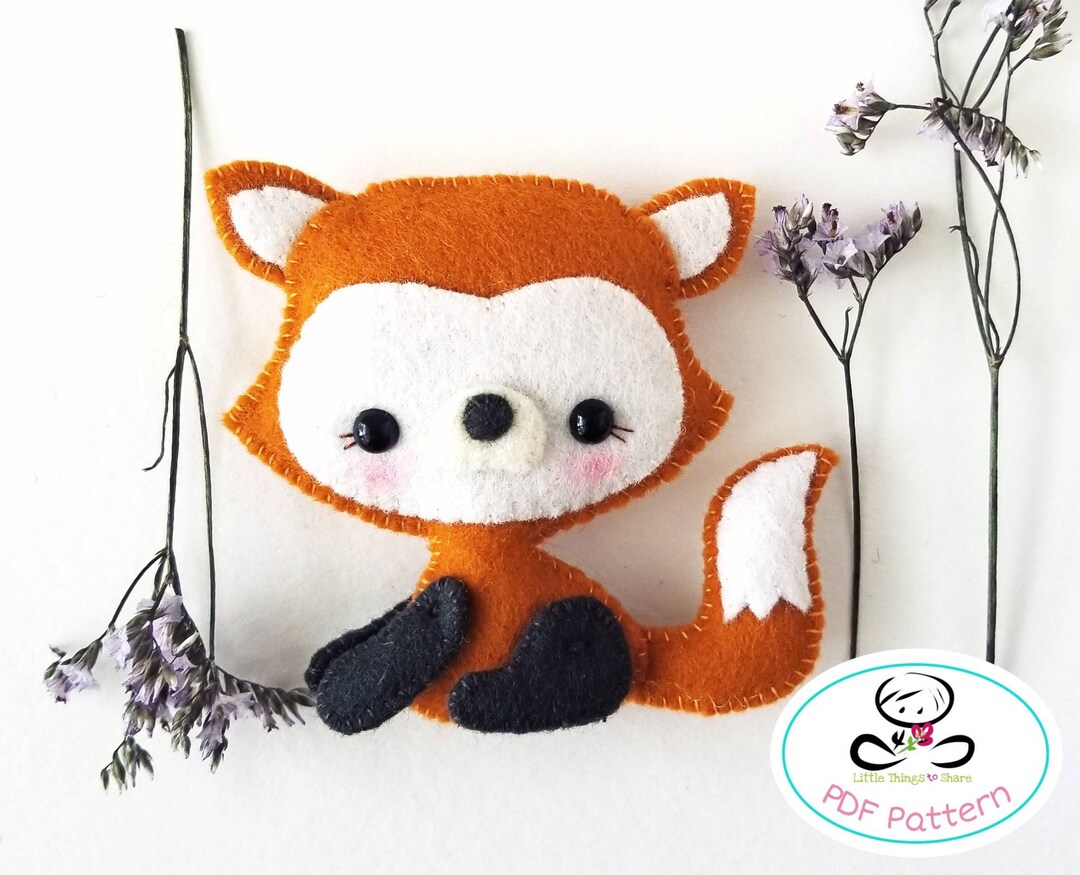 Baby Fox, PDF Pattern, Instant Download, Woodland Animals Nursery Decor ...