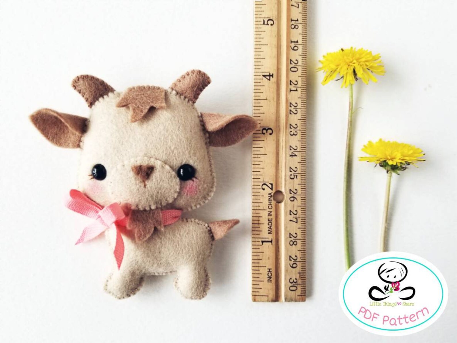 Rita the Goat-pdf Sewing Pattern-diy-felt Goat-toy | Etsy Canada