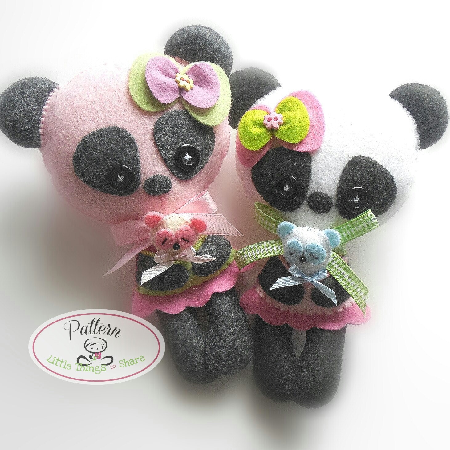 Mommy Panda PDF Pattern-panda Doll Sewing Pattern-diy - Etsy
