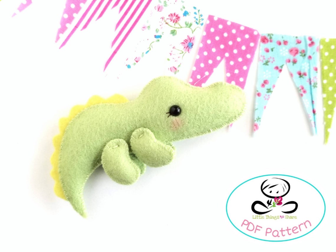 Baby Crocodile PDF Sewing Pattern-diy-aligator Toy - Etsy