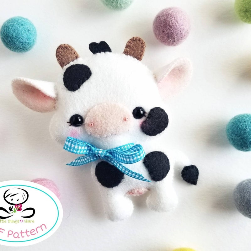 Felt Cow - Etsy