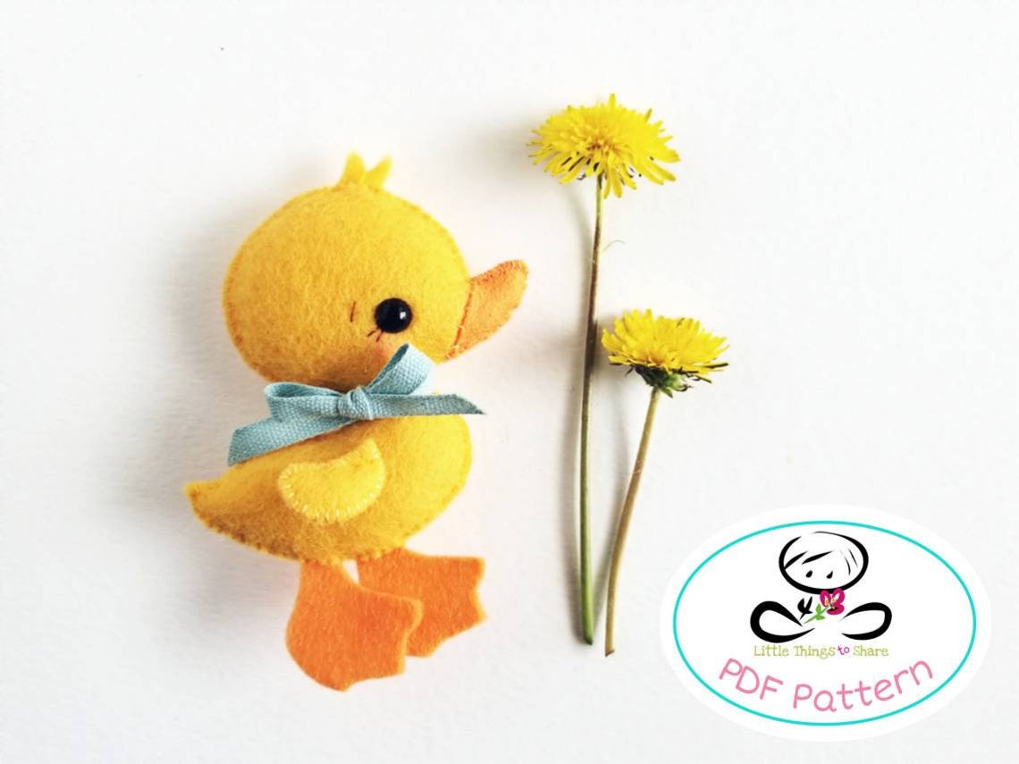 Paty the Duckling-pdf Sewing Pattern-diy-felt Duck-toy Pattern-cute ...