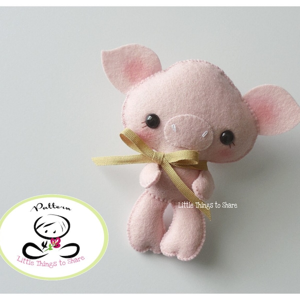 Felt Pig - Etsy