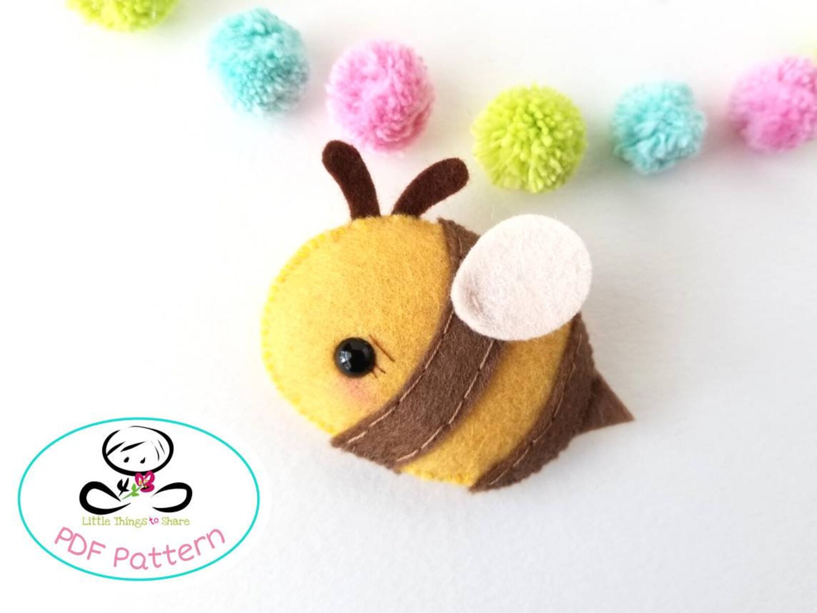 Garden Bee-pdf Sewing Pattern-diy-felt Bee-toy Pattern-cute | Etsy