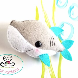 Little Shark PDF Pattern-sea Animal Toy-diy-baby Shark-nursery Decor ...