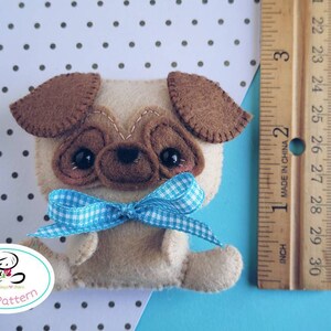 Little Pug PDF Sewing Pattern, DIY Felt Pug Puppy, Toy Pattern, Cute ...