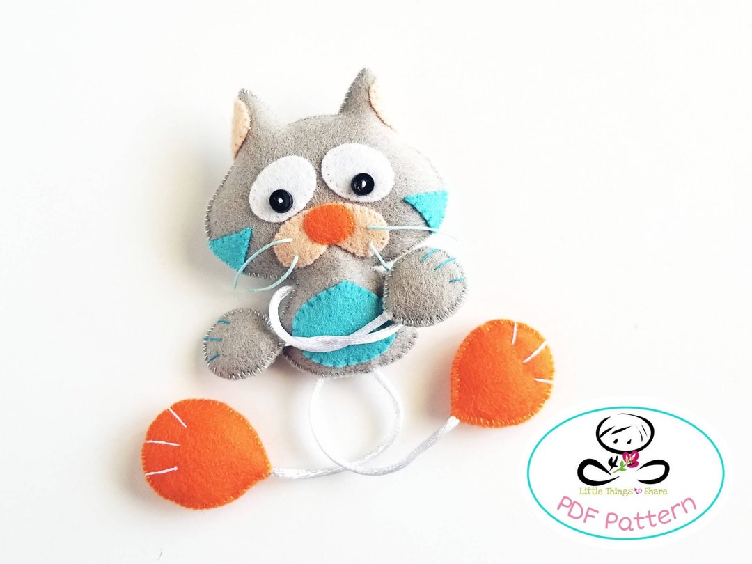 Skinny Cat-pdf Sewing Patterns-cute Cat Toy-felt Cat Pattern-soft Toy ...