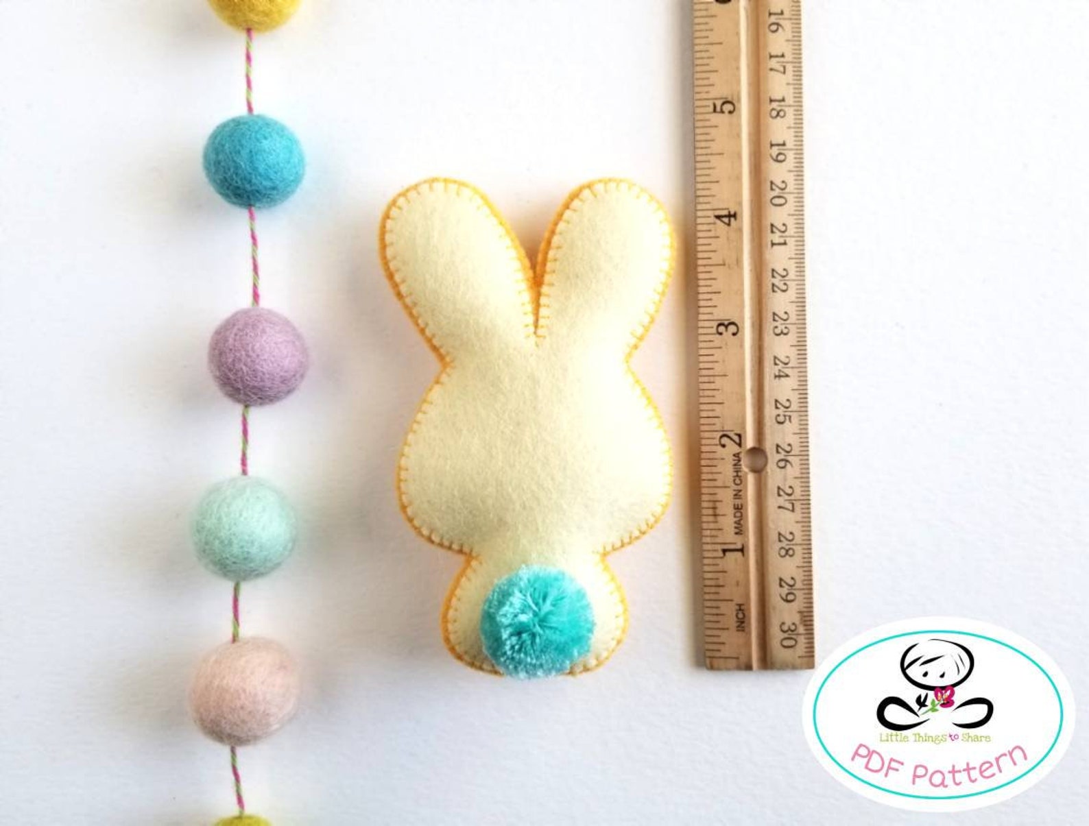 Bunny Garland PDF Pattern Felt Peeps Easter Bunny DIY - Etsy