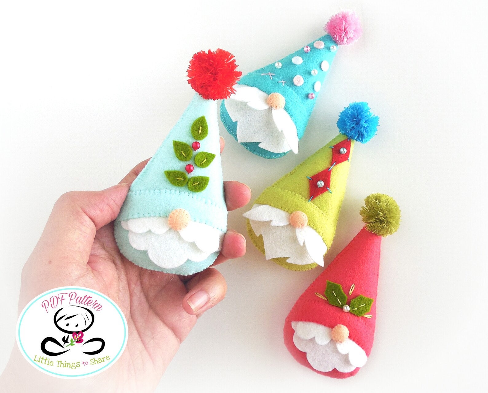 Festive Gnomes-pdf Pattern-felt Christmas - Etsy