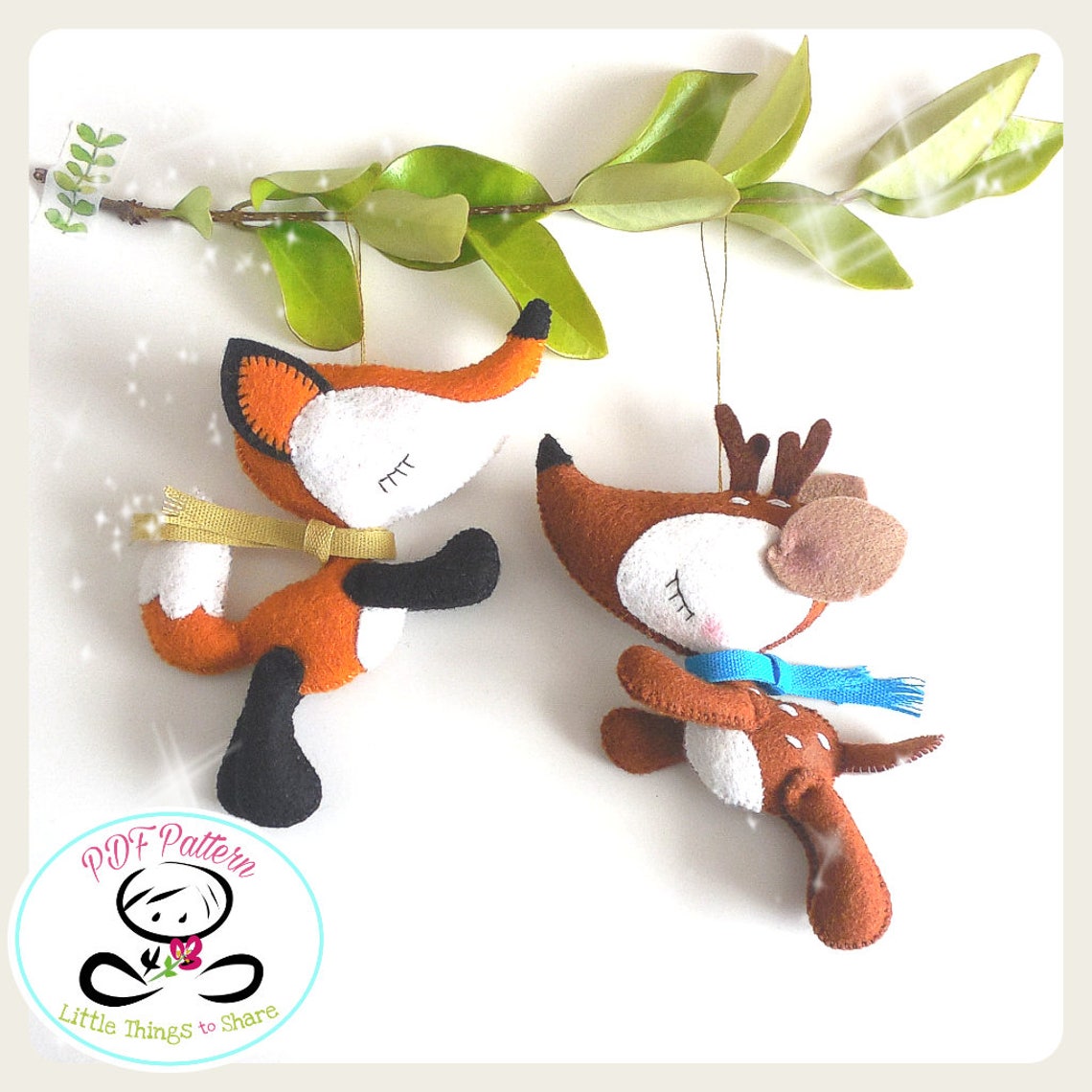 Dreamy Fox PDF Sewing Pattern-diy-little Fox Toy Pattern-nursery Decor ...