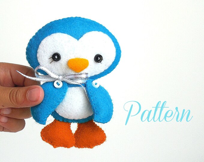 PDF Pattern - Little Penguin, Winter Felt Ornament Pattern, Christmas ...