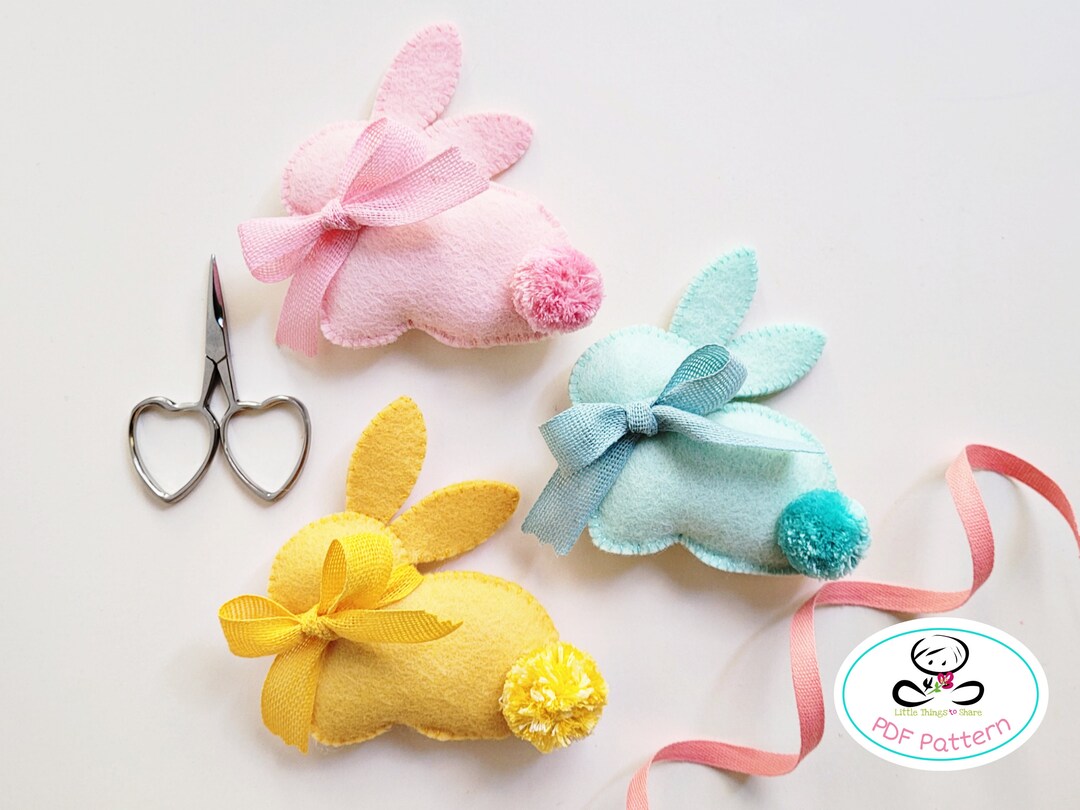 New Bunny PDF Pattern, Felt Peeps, Easter Bunny, DIY, Instant Download ...