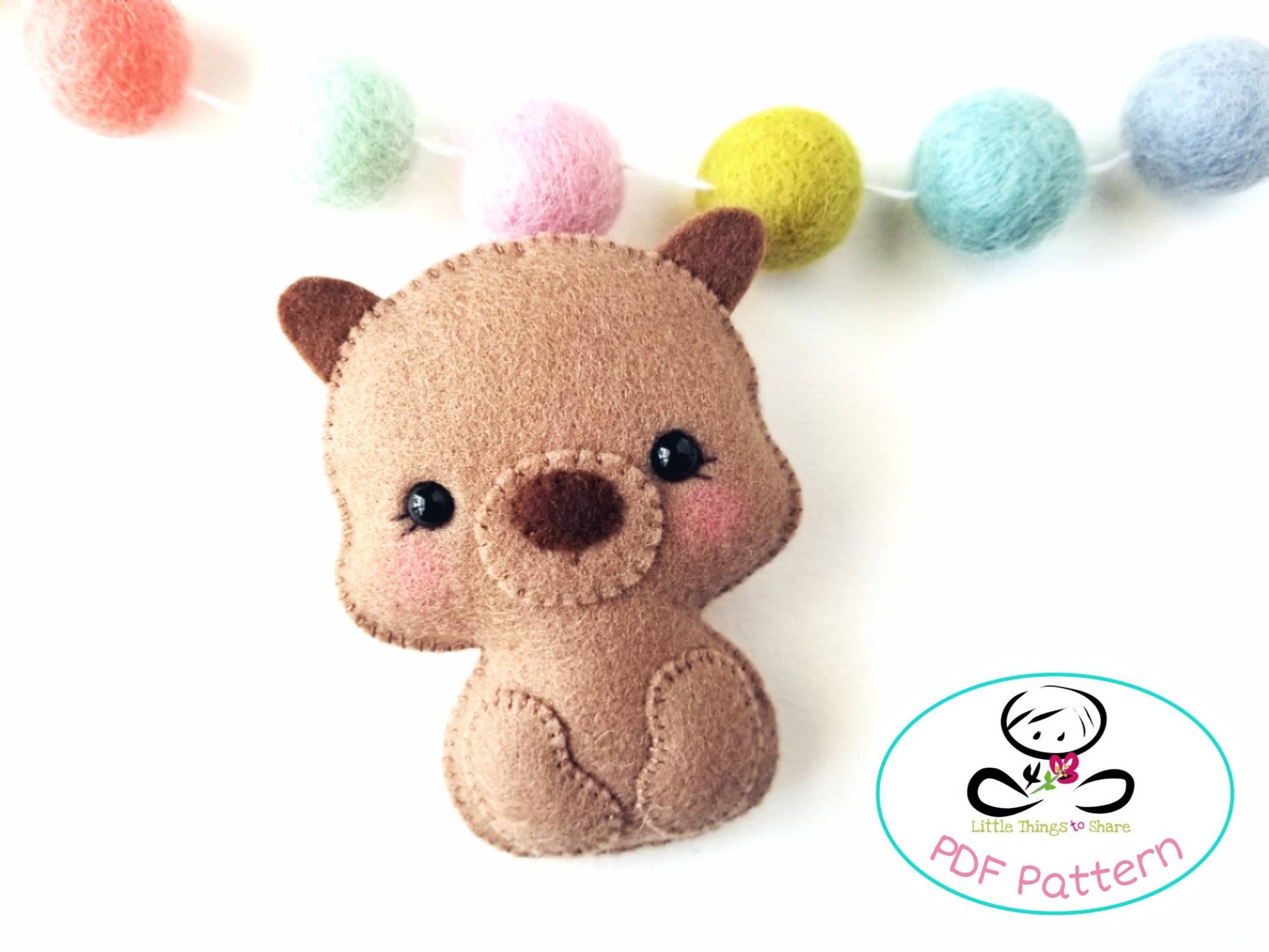 Baby Wombat PDF Sewing Pattern-diy-wombat Toy - Etsy Australia