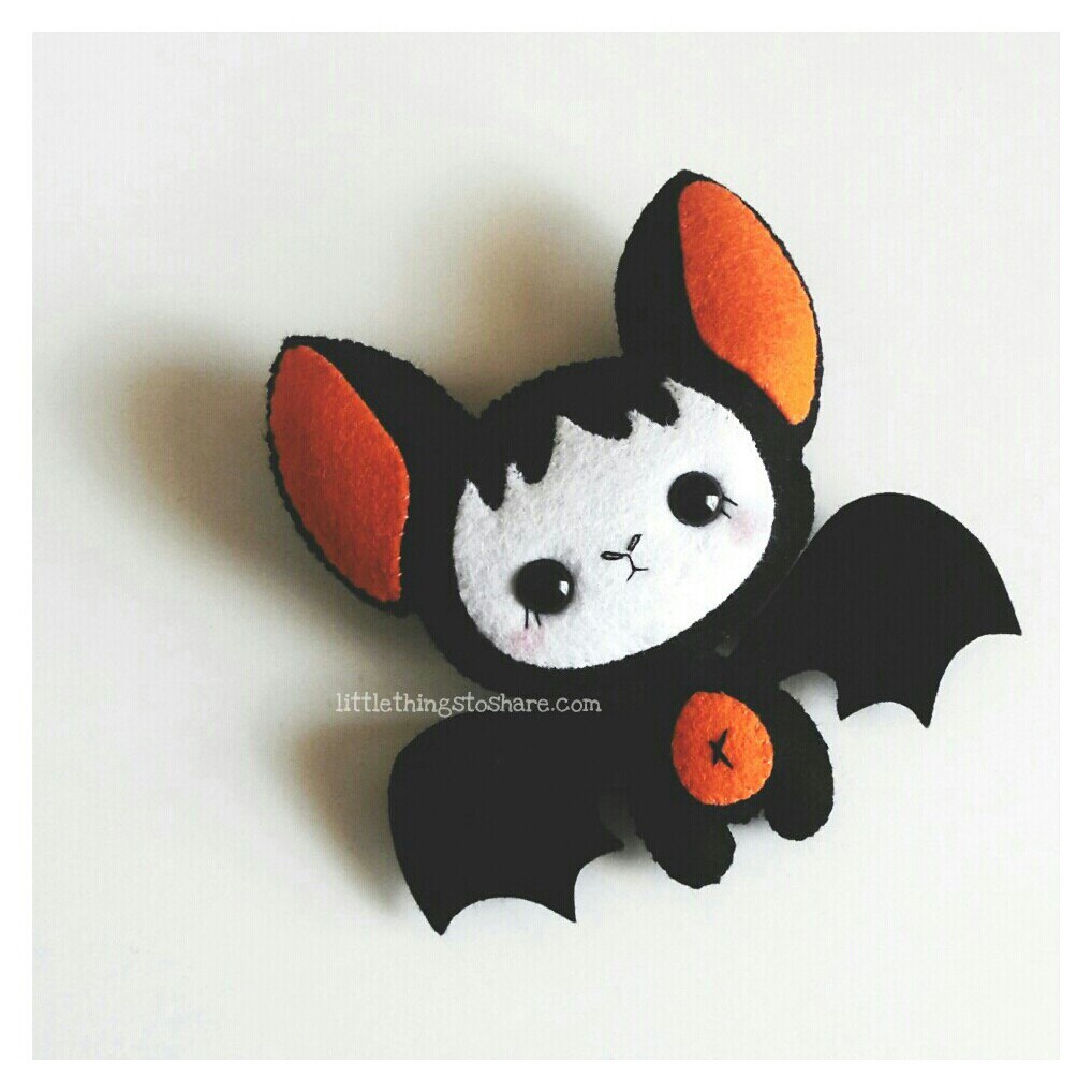 Baby Bat Pattern-pdf File-halloween Ornament-felt | Etsy