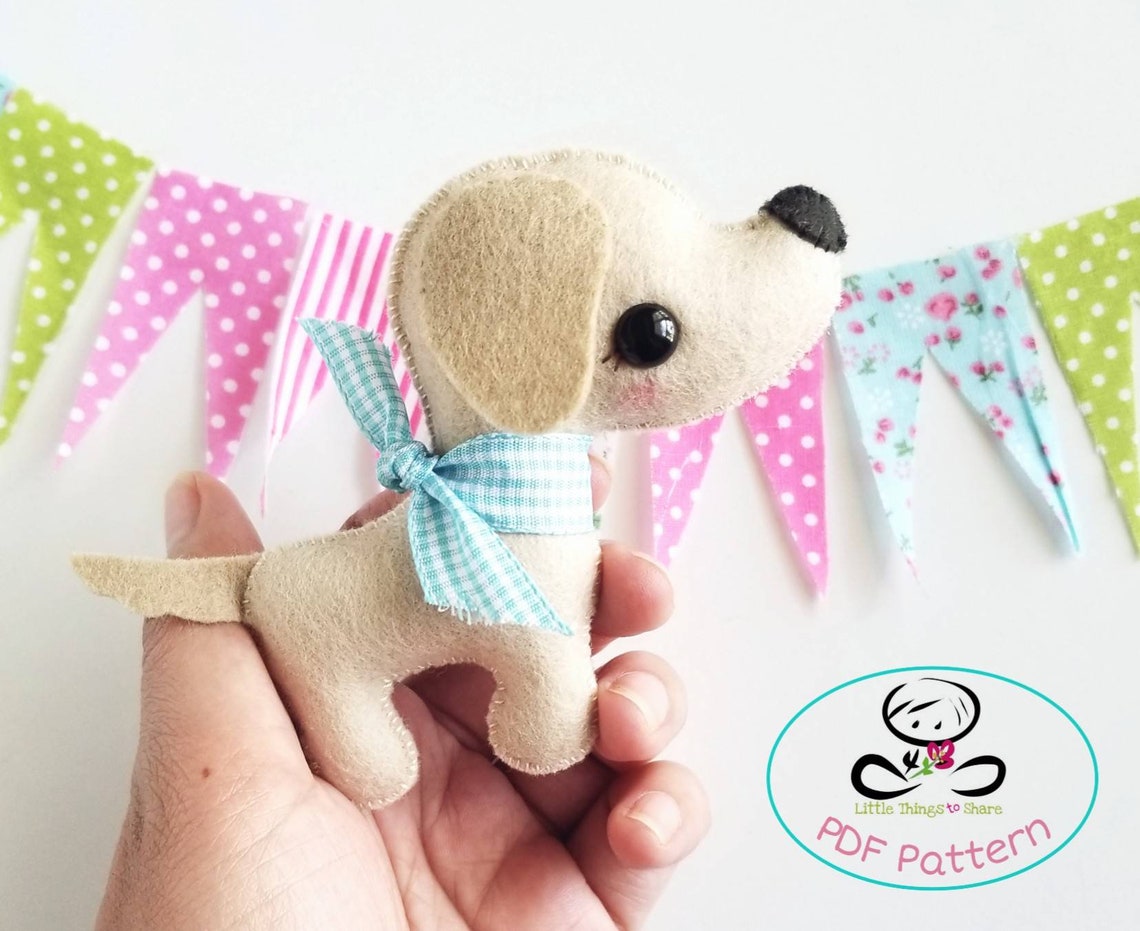 Sandy the Labrador Puppy-pdf Pattern-cute Lab Dog-diy - Etsy