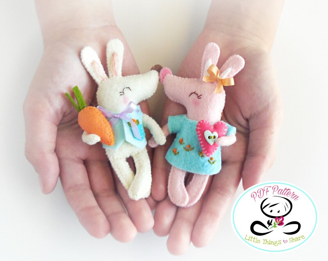 Bunnies in Love-PDF pattern-Easter Bunny-DIY-Nursery | Etsy