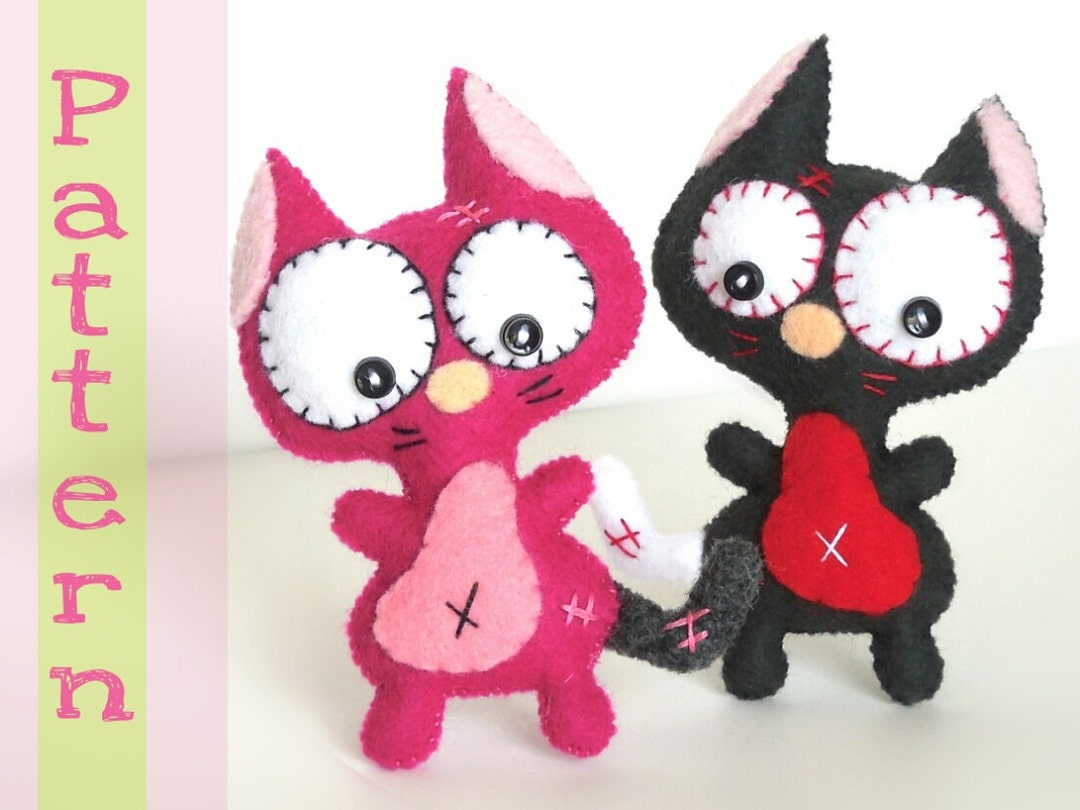 Mini Cat- PDF Sewing Patterns-cute Cat Toy-handmade Plush Cat-felt Cat ...