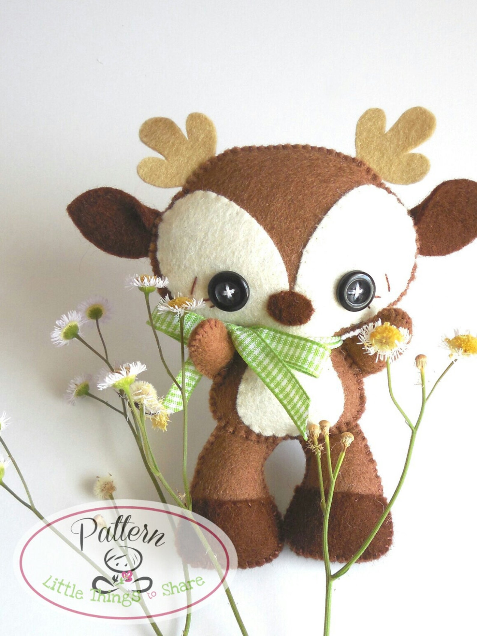 Brown Deer PDF Pattern-woodland Animal Toy-diy-nursery Decor-instant ...