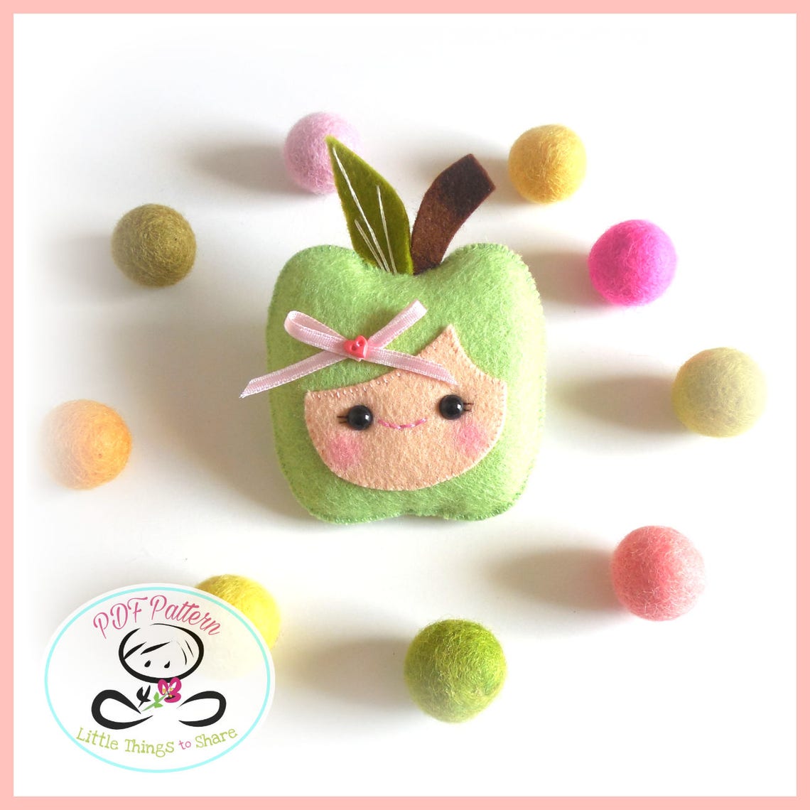 Happy Fruit-felt Pattern-set of Three Fruits-felt Fruit-diy Felt Fruit ...
