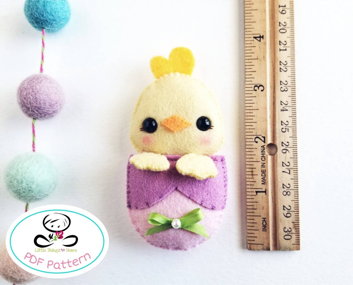 Hatching Chick PDF Sewing Pattern-diy Project-easter - Etsy