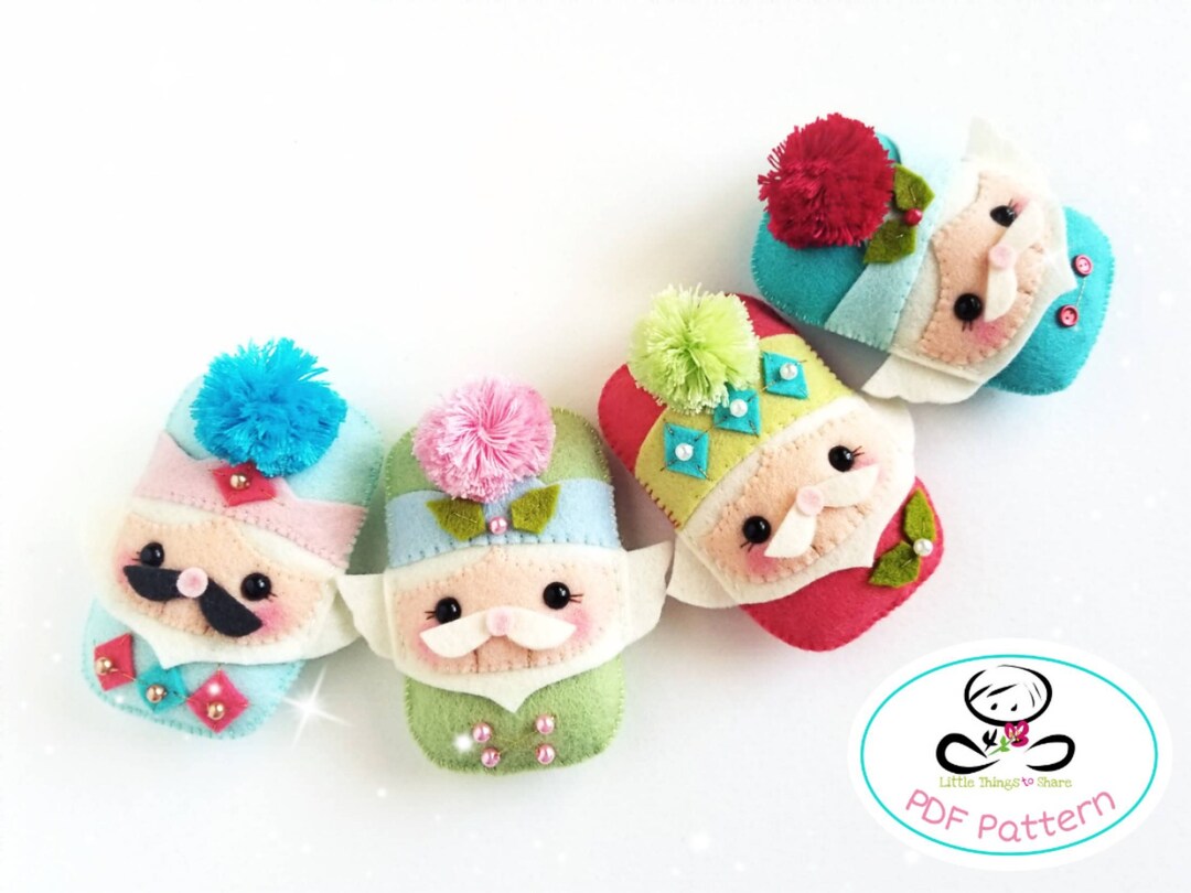 Little Nutcracker-pdf Pattern-felt Christmas Ornaments-santa-diy -felt ...