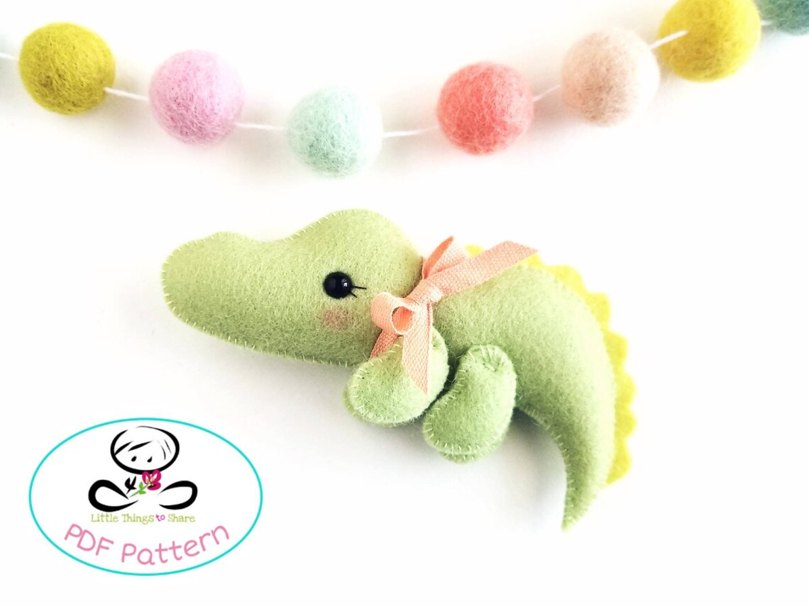 Baby Crocodile PDF Sewing Pattern-diy-aligator Toy - Etsy