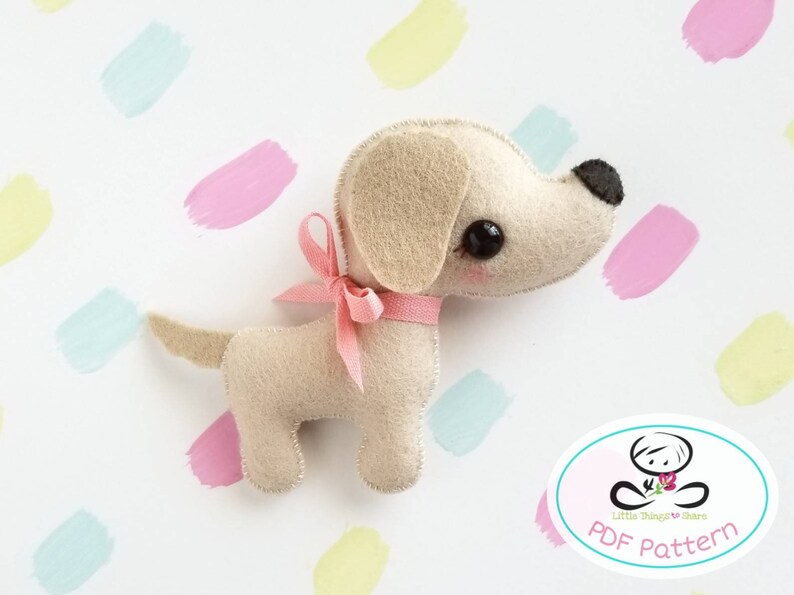 Sandy the Labrador Puppy-pdf Pattern-cute Lab Dog-diy - Etsy