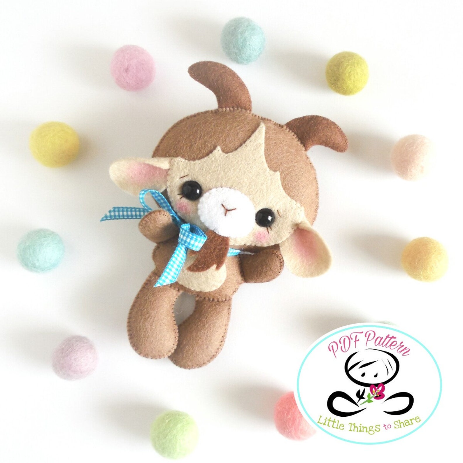 Baby Goat-pdf Pattern-felt Goat-diy Project-farm | Etsy