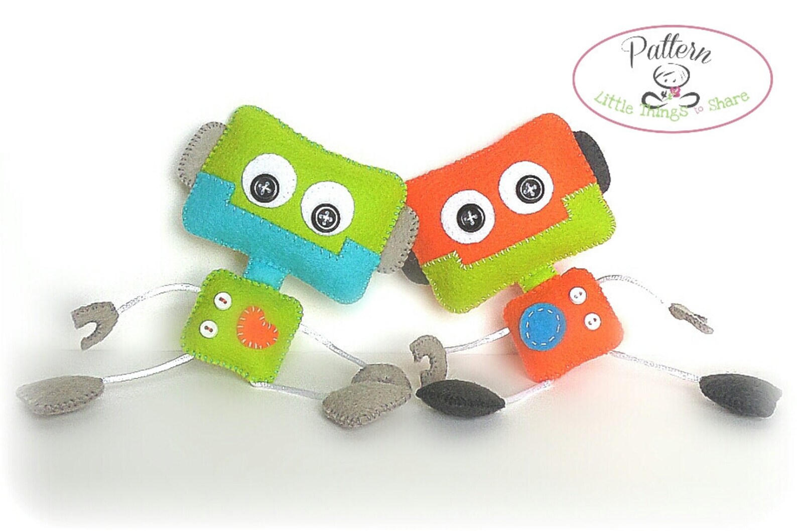 Smiley Robot-pdf Sewing Pattern-cute Robot Toy-diy-handmade - Etsy UK