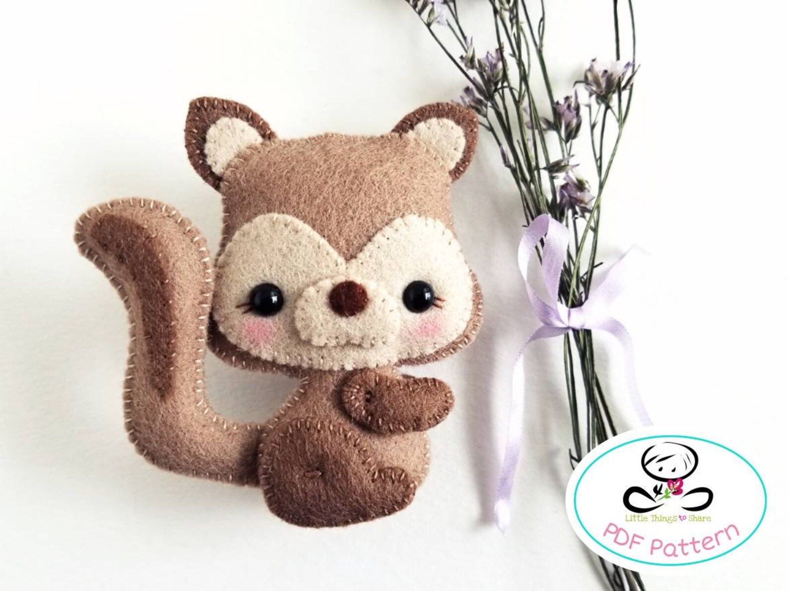 Baby Squirrel PDF Pattern Instant Download Woodland Animals | Etsy