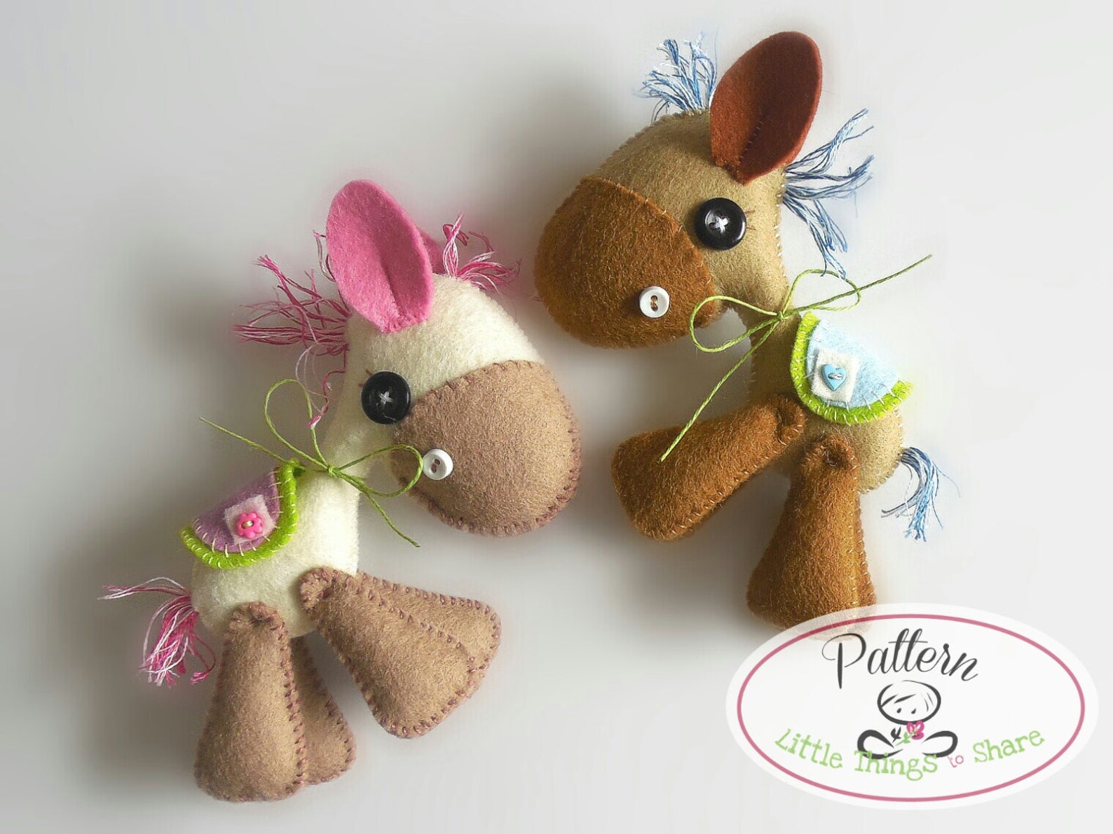 Horsy PDF Sewing Pattern-diy-felt Horse Toy Pattern-nursery - Etsy