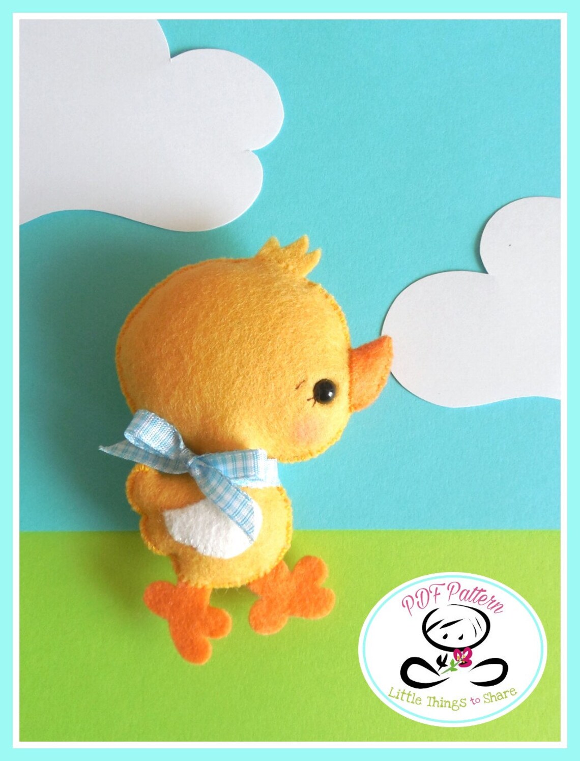 Fluffy Chicken-pdf Sewing Pattern-diy-felt Chick Toy - Etsy