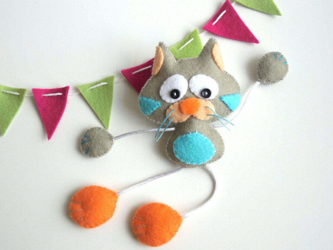 Skinny Cat-pdf Sewing Patterns-cute Cat Toy-felt Cat Pattern-soft Toy ...