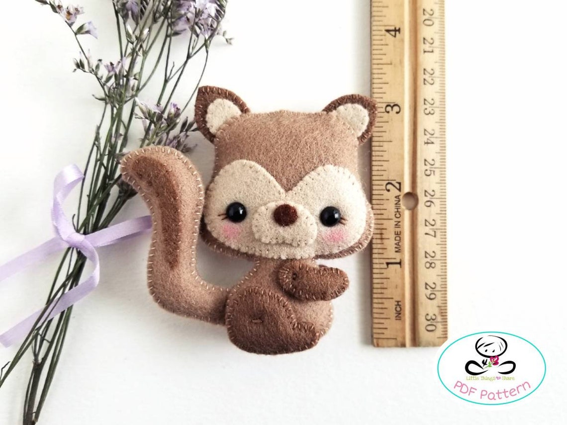 Baby Squirrel, PDF Pattern, Instant Download, Woodland Animals Nursery ...