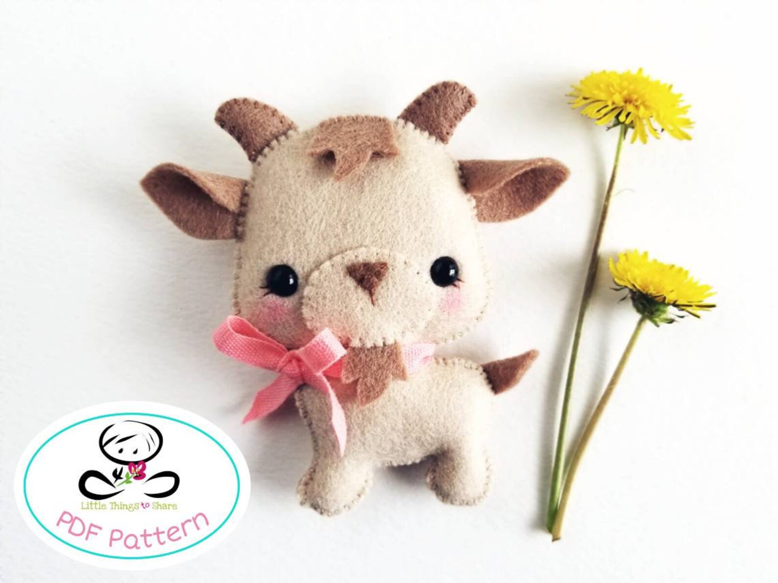 Rita the Goat-pdf Sewing Pattern-diy-felt Goat-toy | Etsy Canada