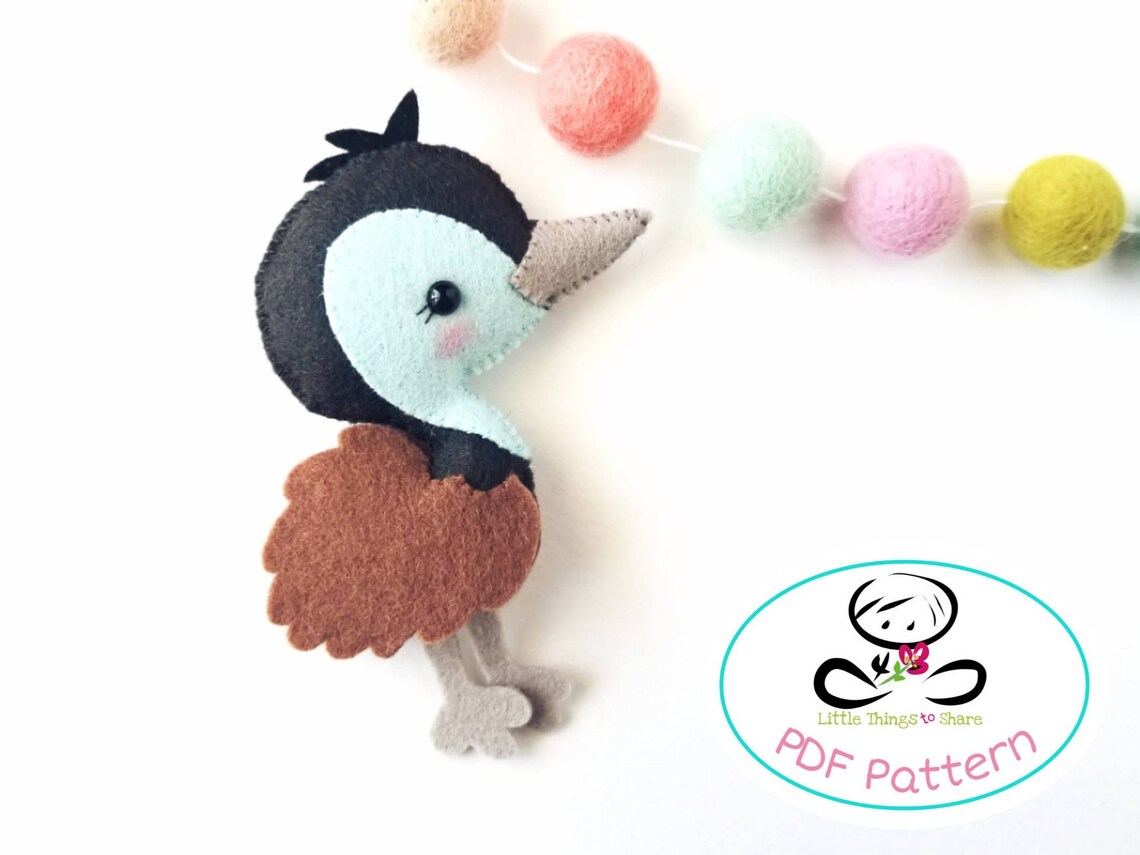 Baby Emu PDF Sewing Pattern-diy-emu Toy Pattern-australian | Etsy