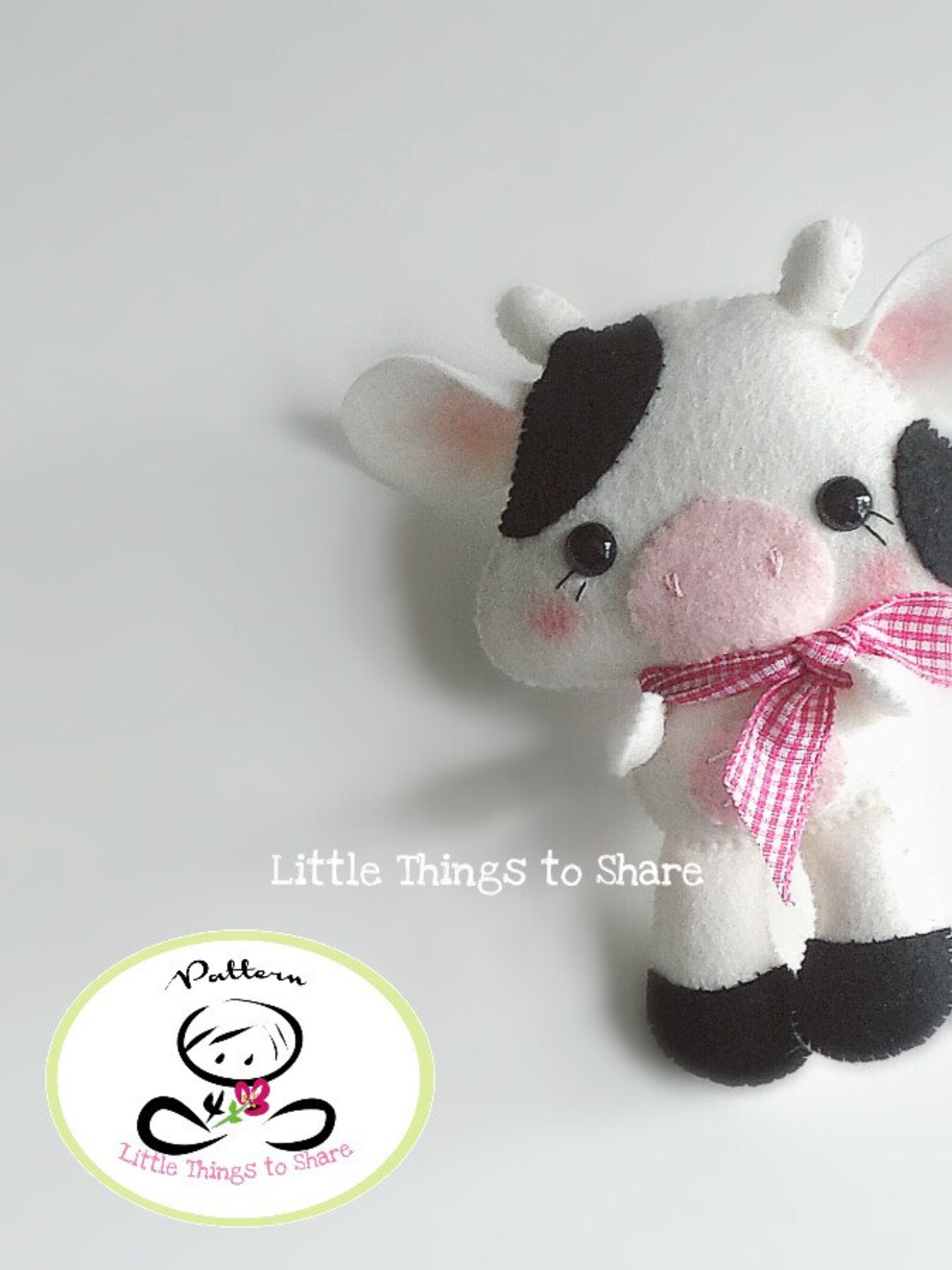 Baby Cow-pdf Pattern-felt Cow-diy Project-farm Animals-nursery - Etsy