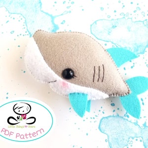 Little Shark PDF Pattern-sea Animal Toy-diy-baby Shark-nursery Decor ...