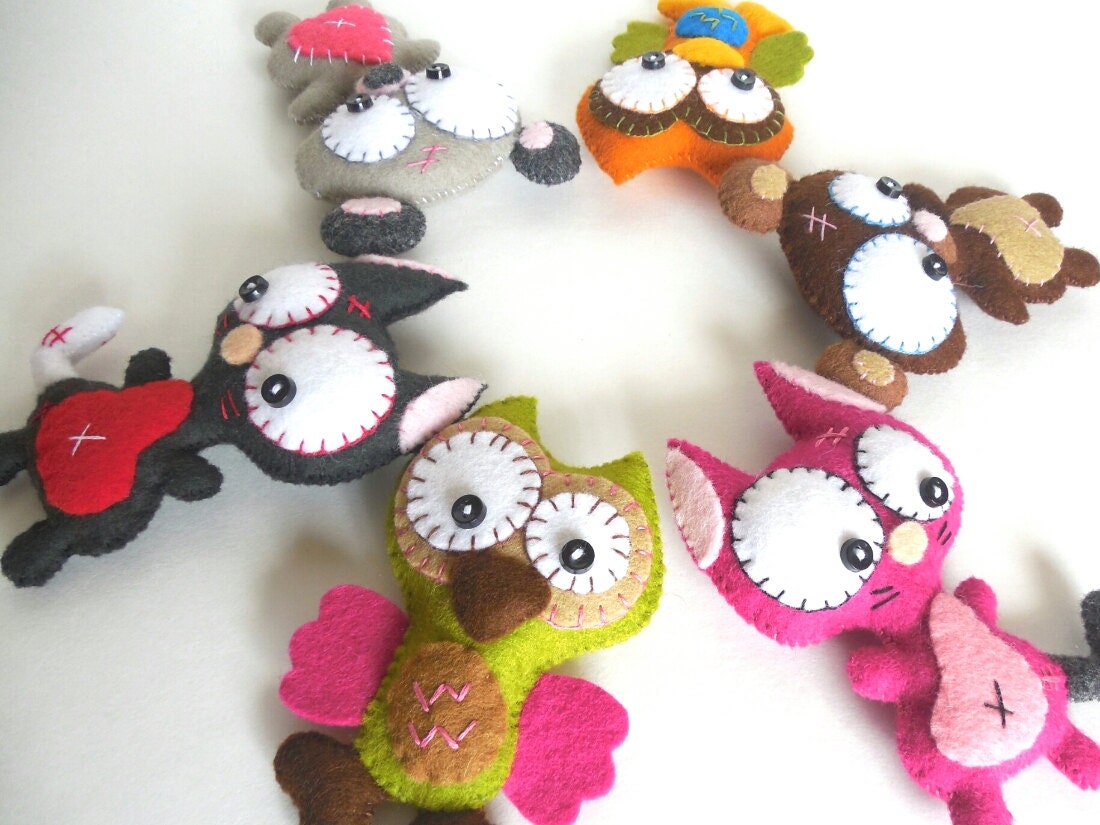 Set of Three Mini Friends-pdf Sewing Patterns-tutorial-cute | Etsy