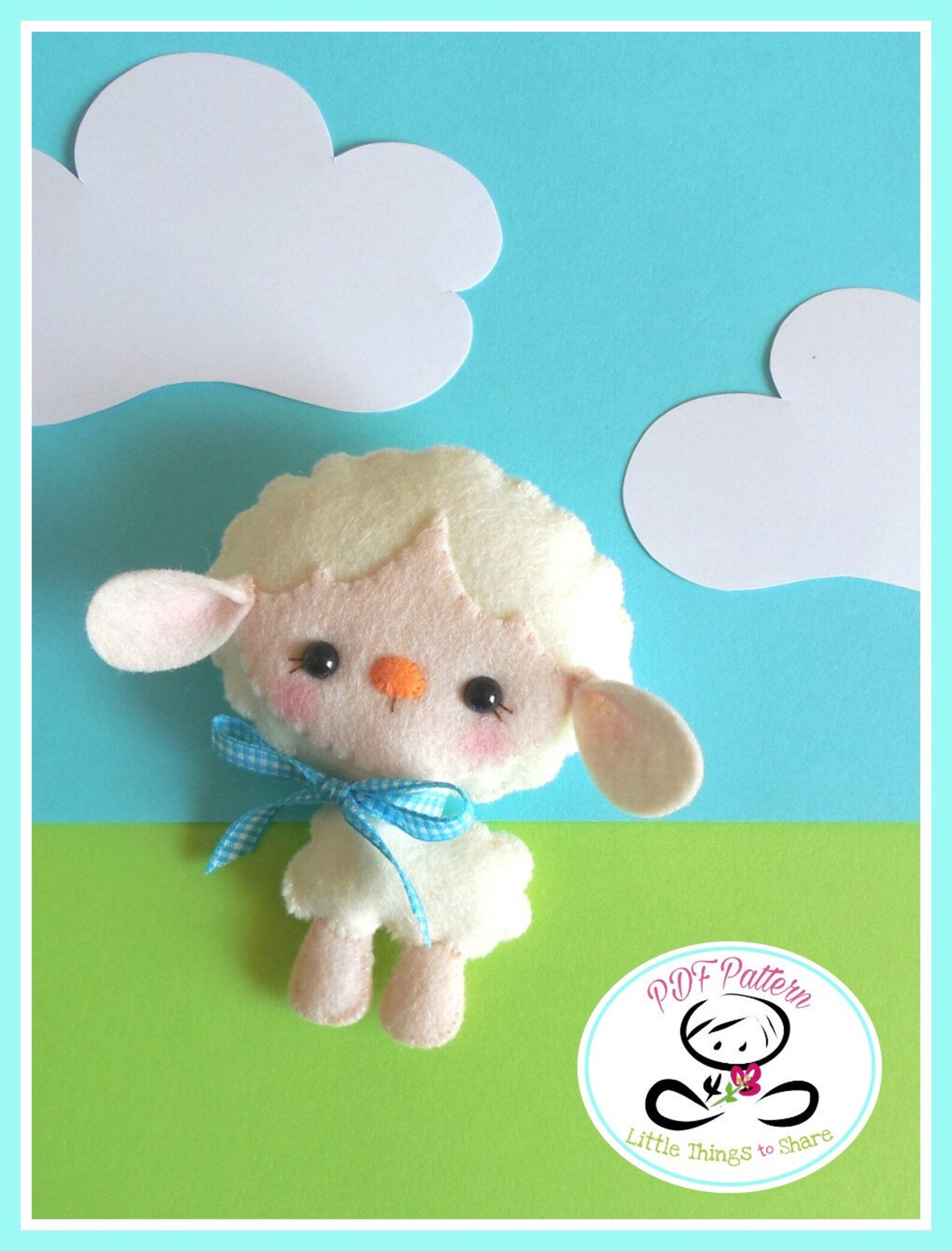 Bella the Lamb-pdf Sewing Pattern-diy-felt Sheep Toy - Etsy