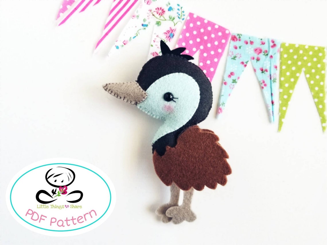 Baby Emu PDF Sewing Pattern-diy-emu Toy Pattern-australian | Etsy