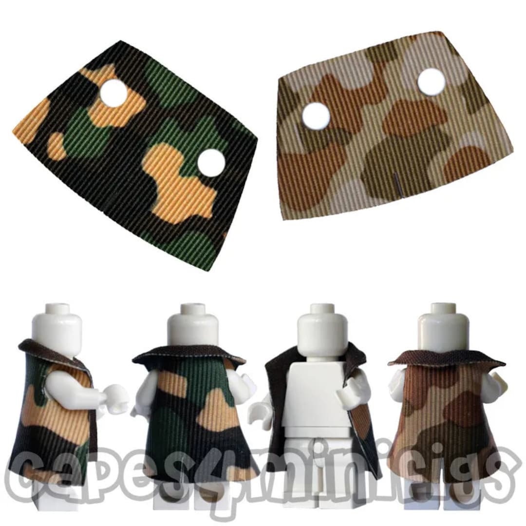 2 CUSTOM Camo / Camouflage Trench Coats for Lego Army Minifigure. NO ...