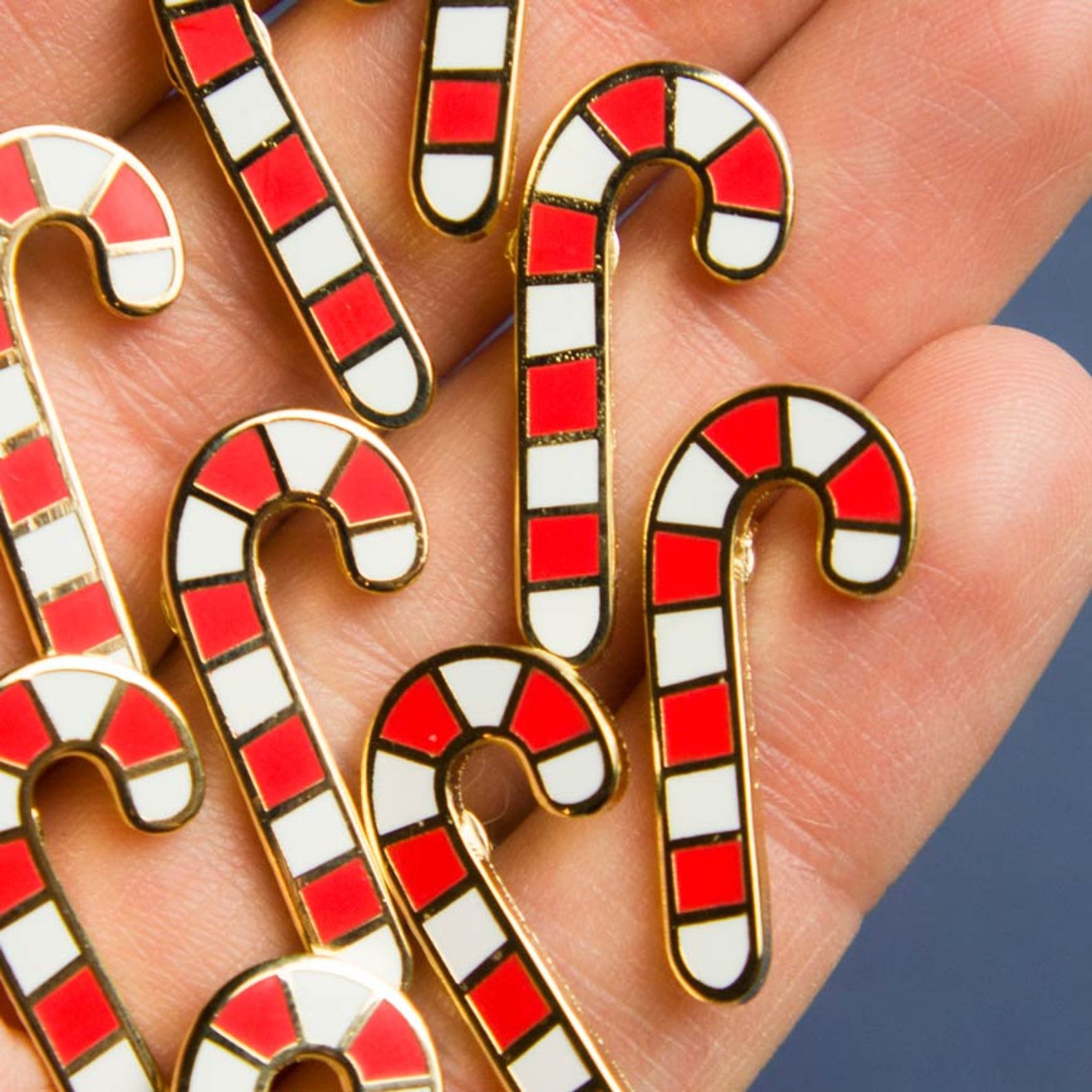 PREORDER Candy Cane Pin / Christmas Pin / Hard Enamel Pin / | Etsy