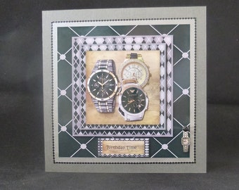 Watch Birthday Card | Etsy UK