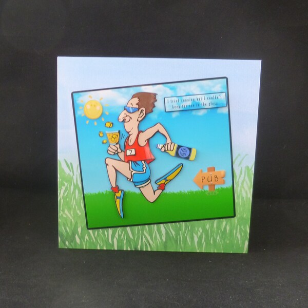 Jogger Birthday Card - Etsy