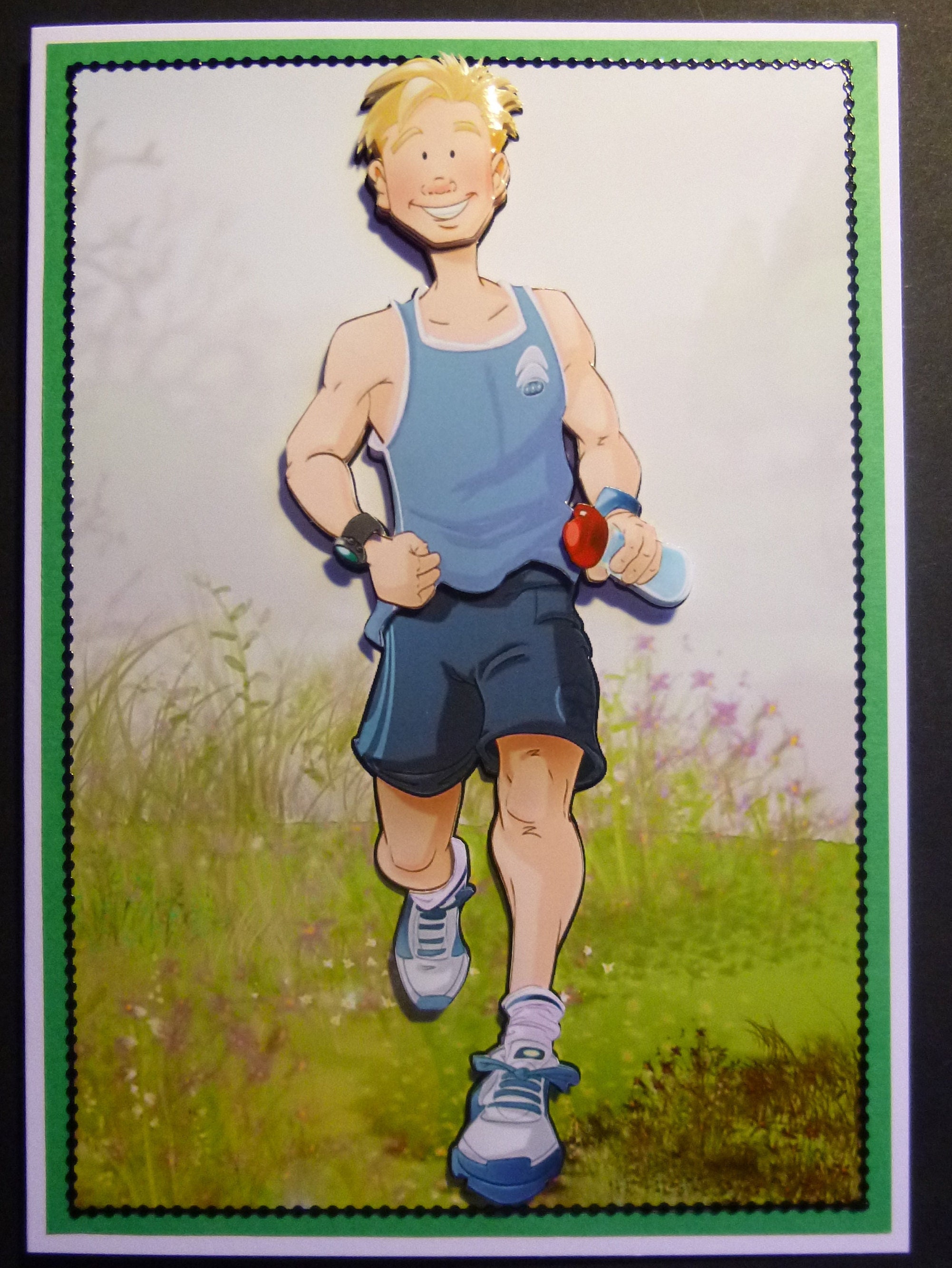 Male Runner Birthday Card Personalised Jogger Card Handmade | Etsy